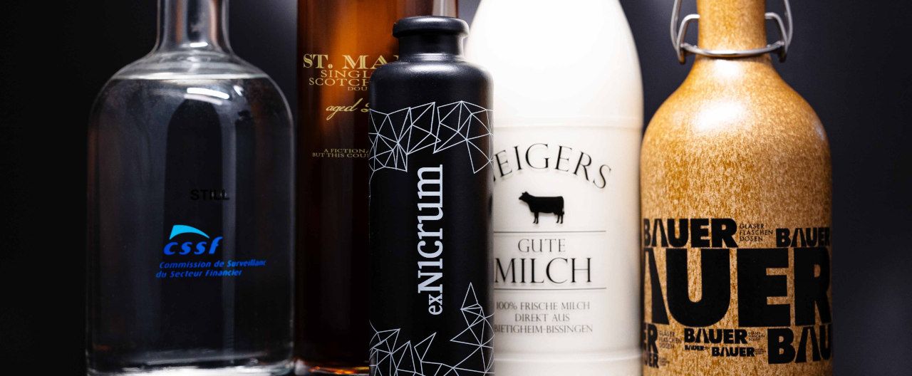 Flaschen bedrucken lassen - Großhandel Flaschendruck